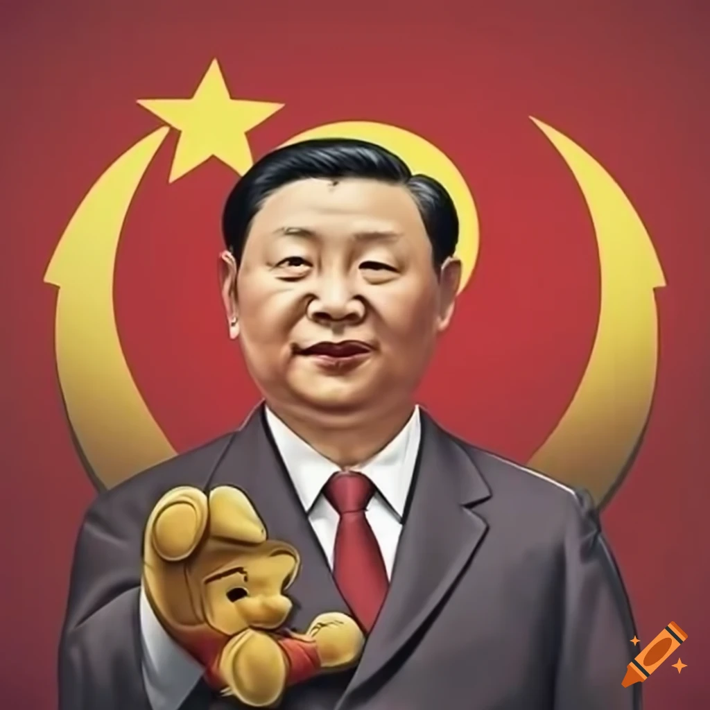 Chinese communist party leader winnie pooh on Craiyon