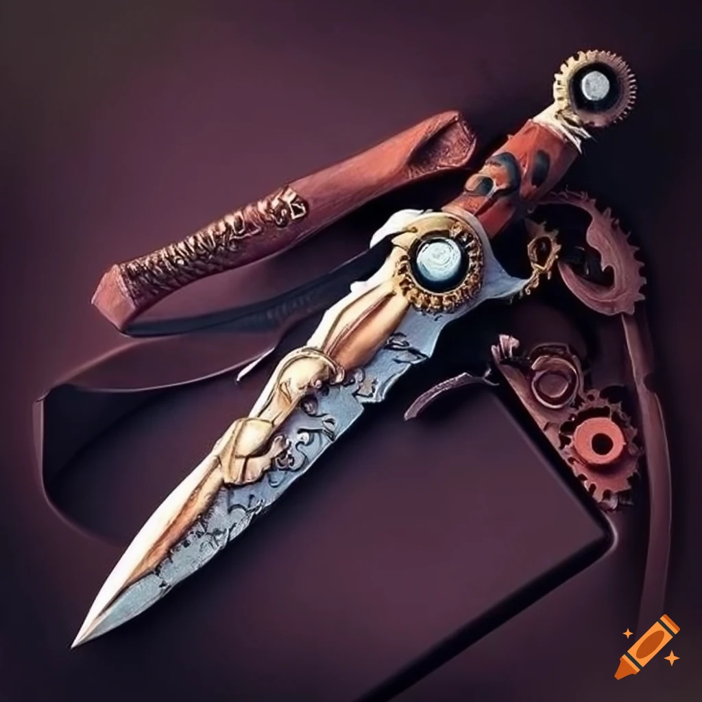 Steampunk dagger on Craiyon