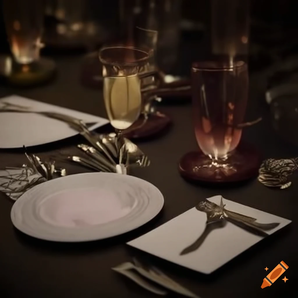 Enchanting table settings on Craiyon