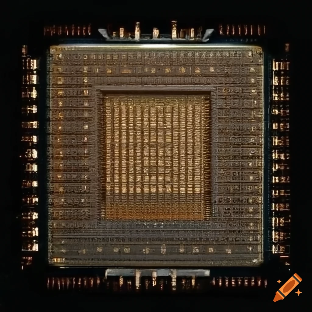 Cpu ic where the word cpu is written on top on Craiyon