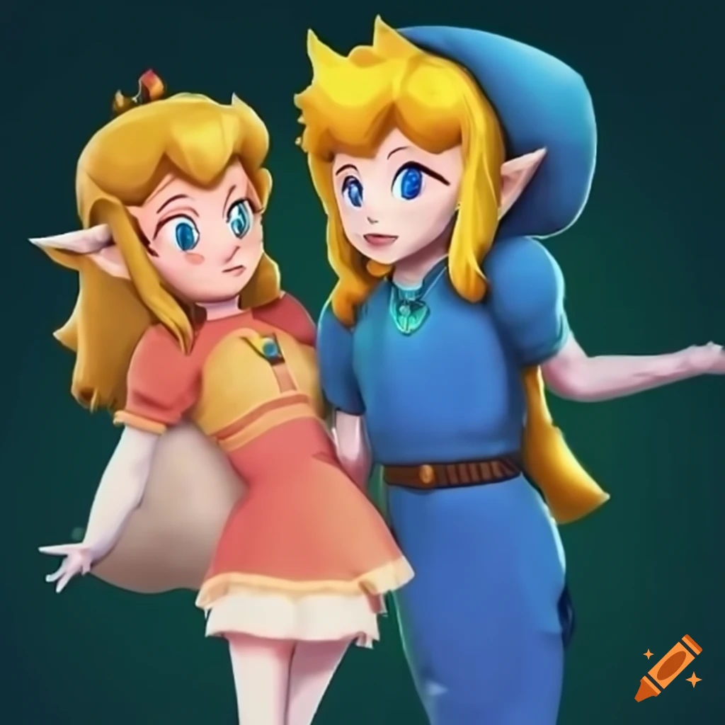 Character swap: link and peach try on each others outfits