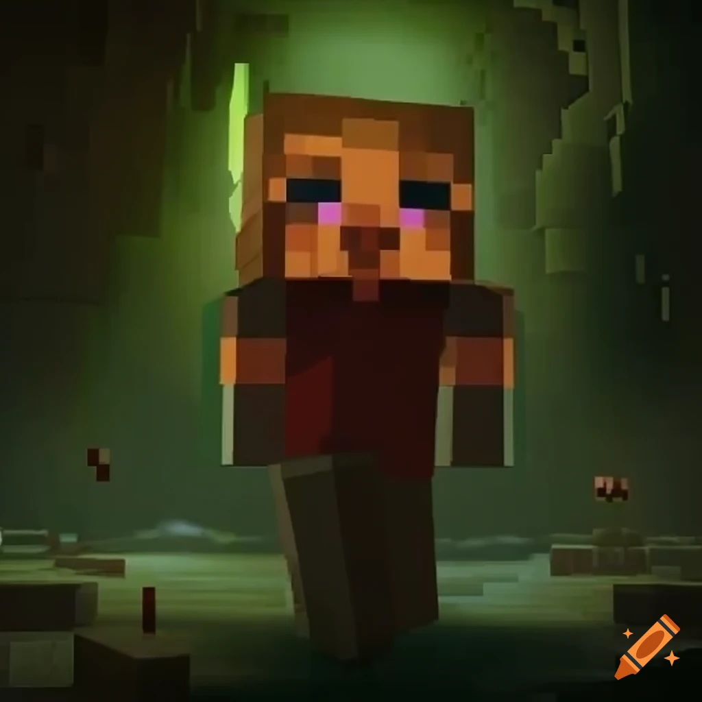 Minecraft sneak on Craiyon