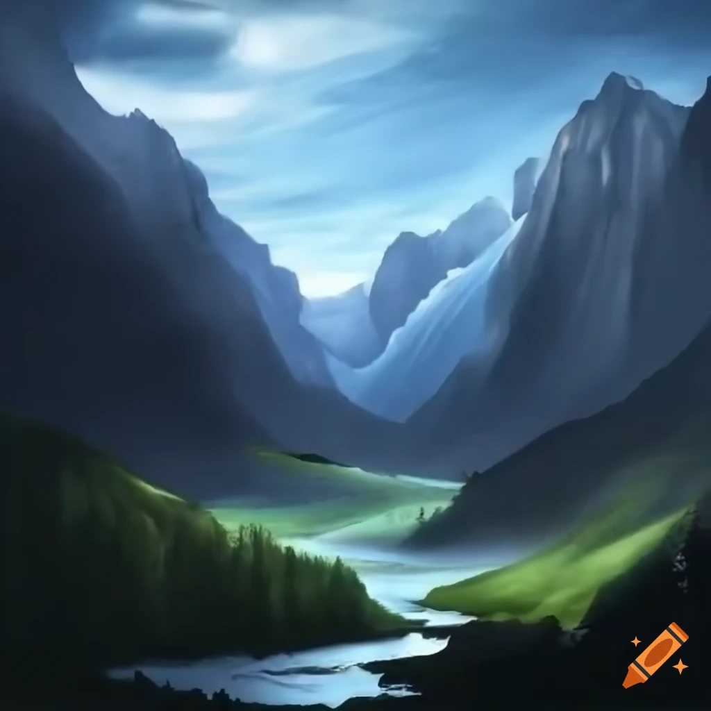 Virtual landscape limited on Craiyon