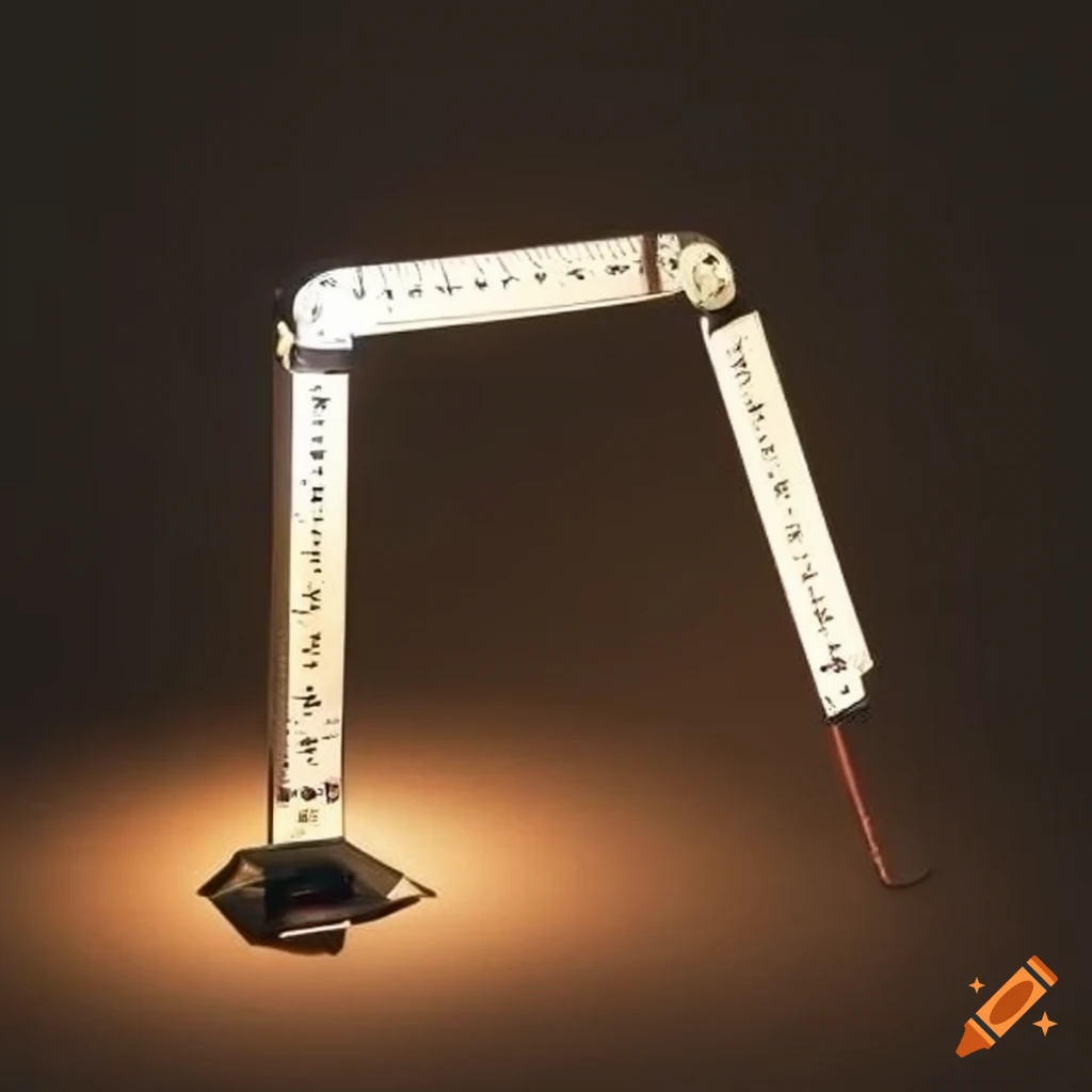 Folding ruler lamp