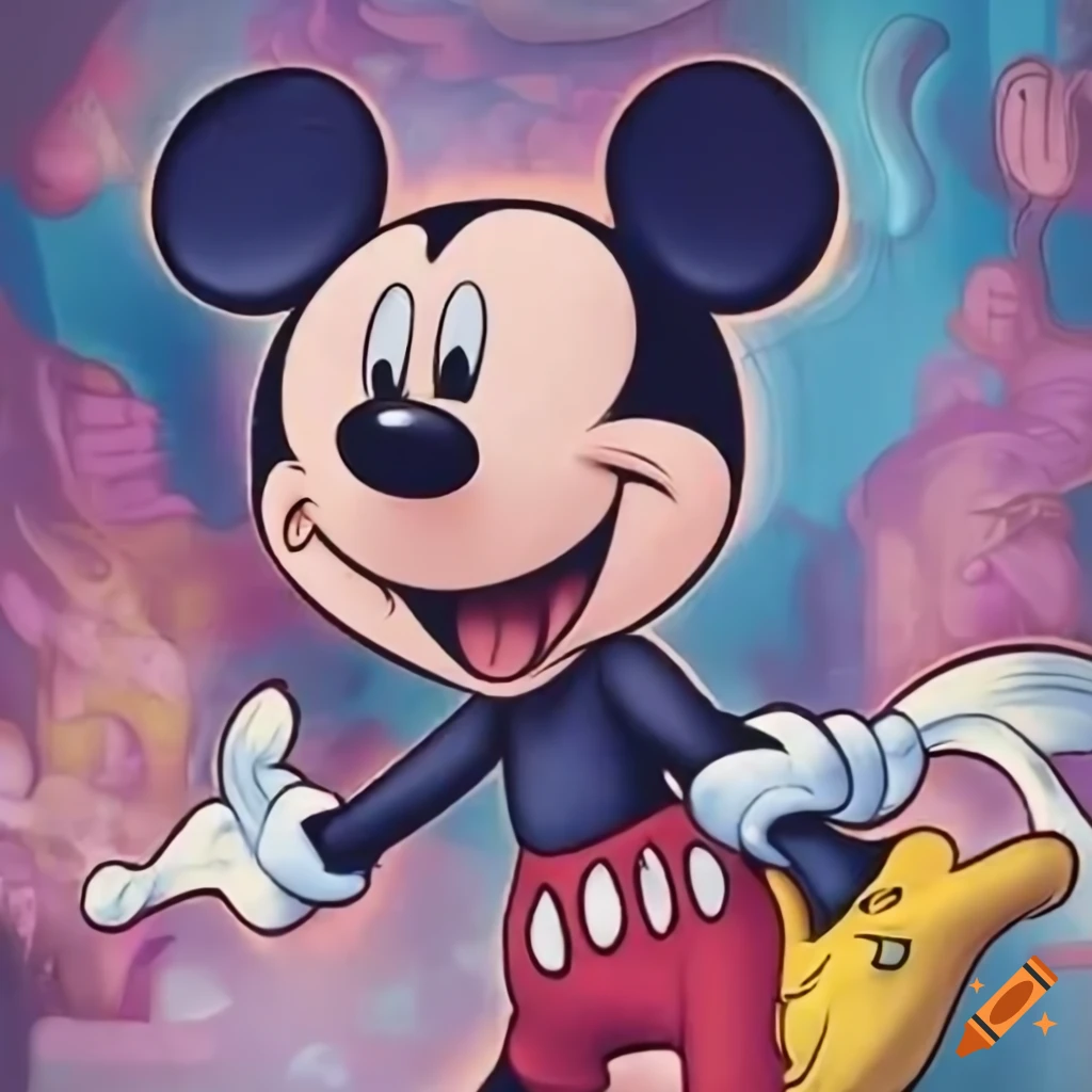 Disney Mickey no background on Craiyon