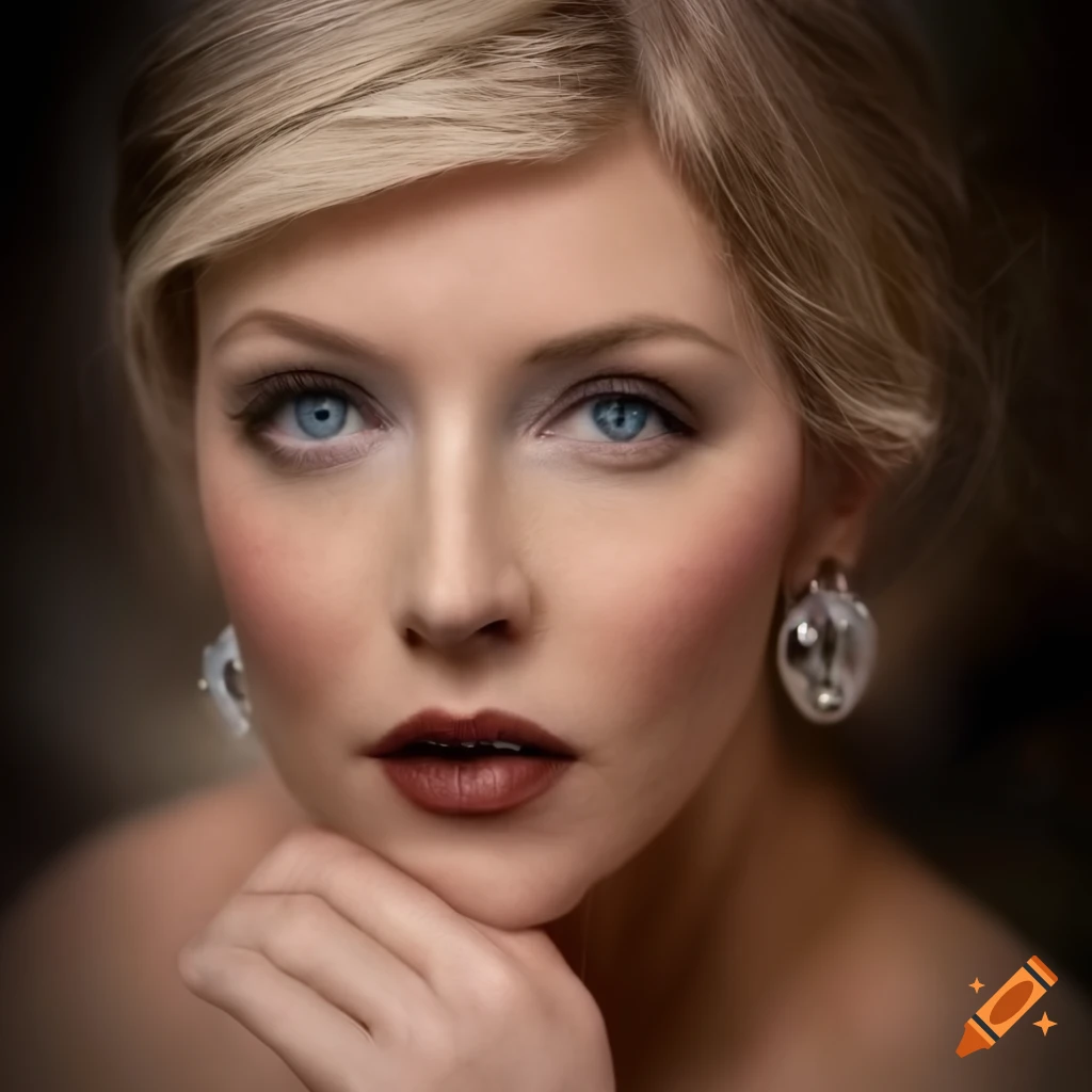 E.d. donahey, closeup face, glamour portrait on Craiyon