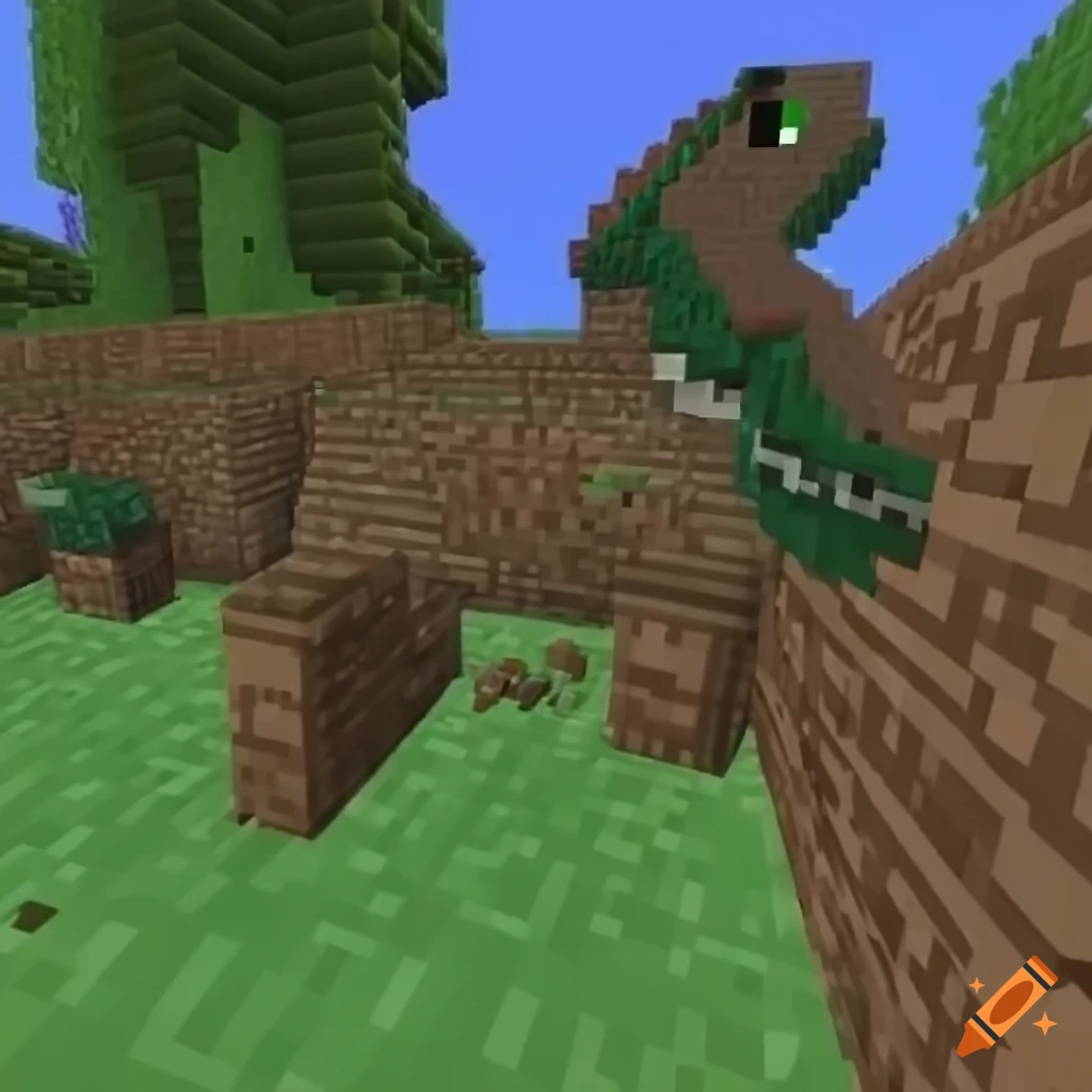 Lizard's minecraft on Craiyon