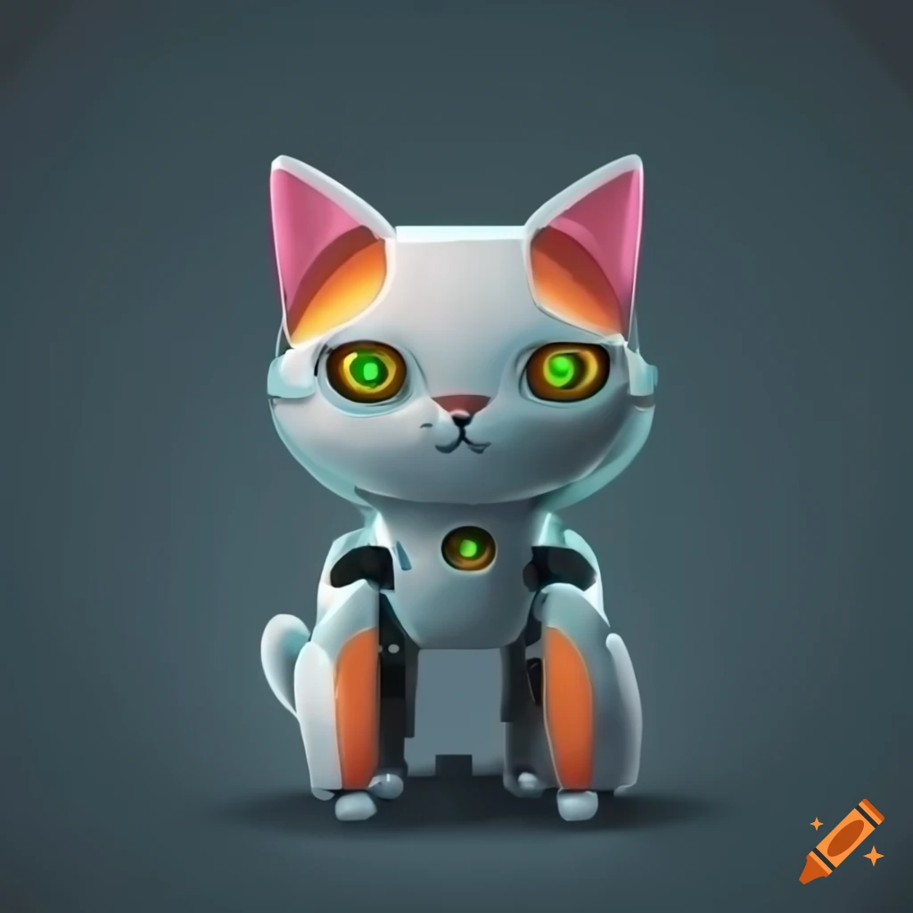 A cat robot isometric 4k realistic on Craiyon