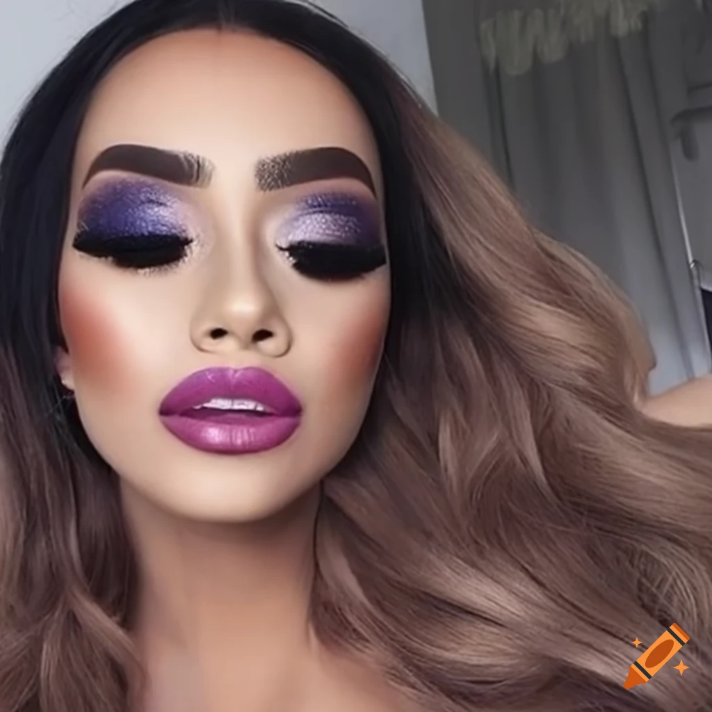 Glamorous Makeup Transformations on Craiyon