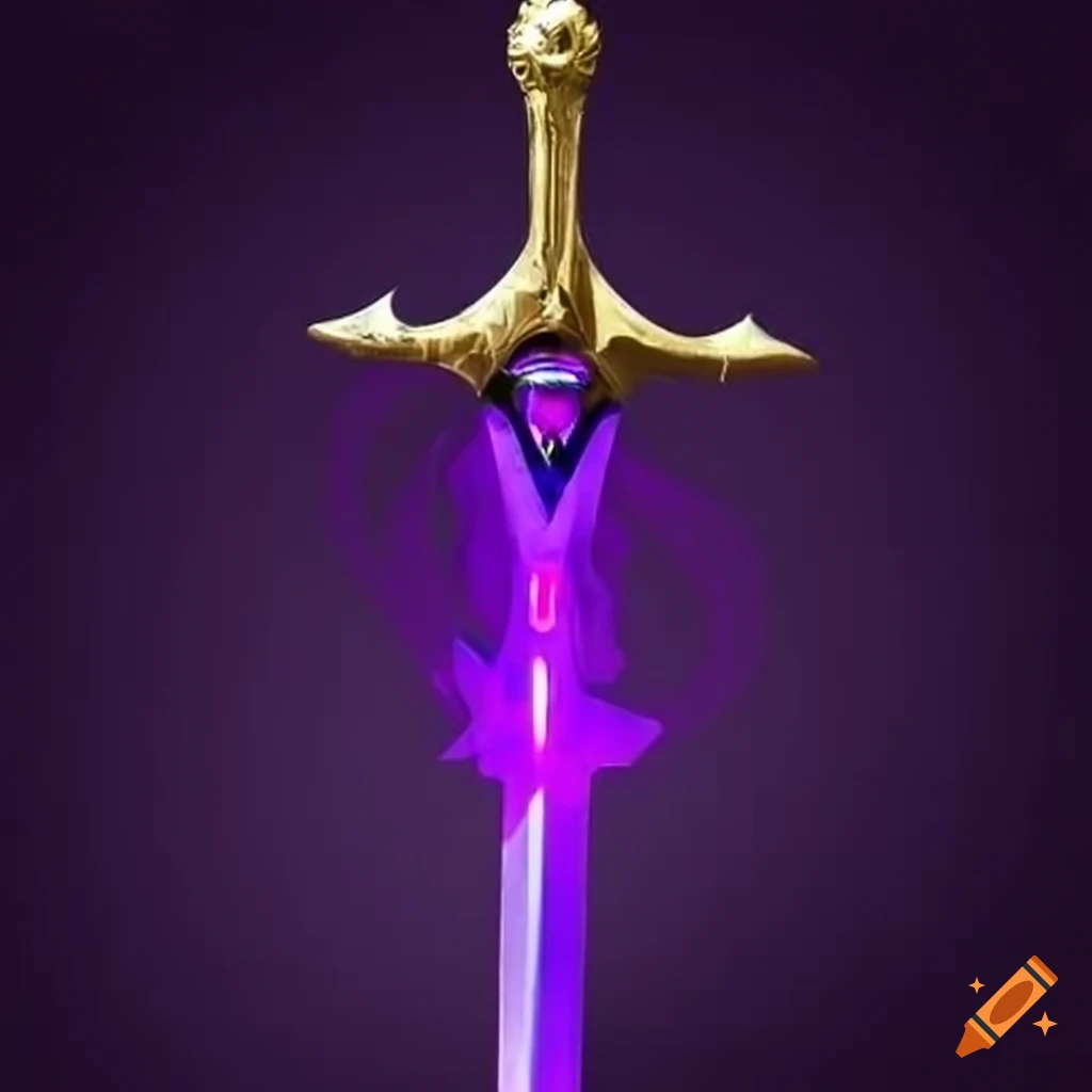 Purple demon magic sword
