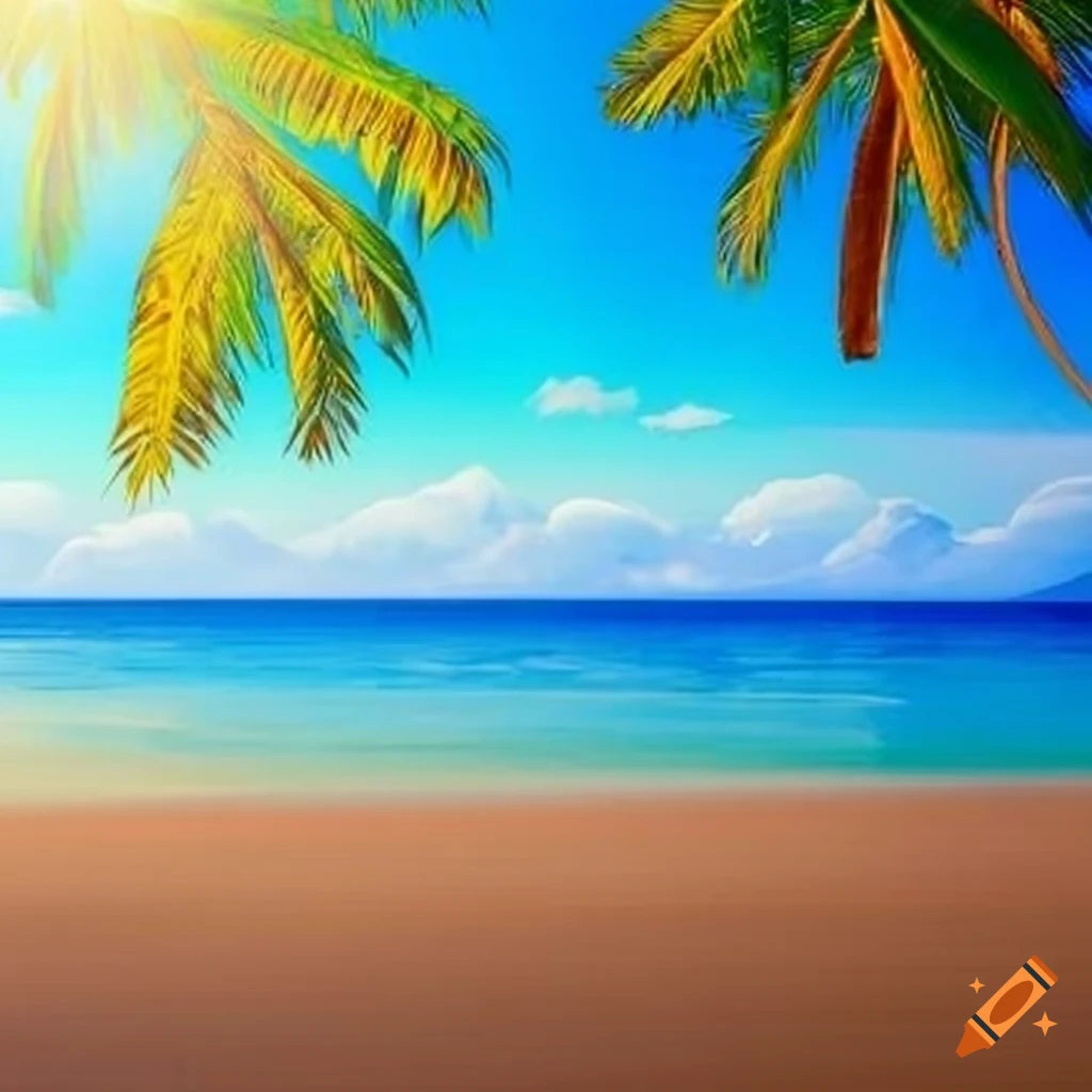 Serene beach scene