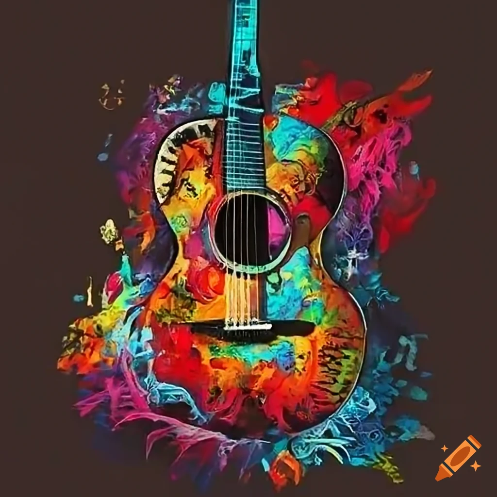 Guitar art creativity on Craiyon