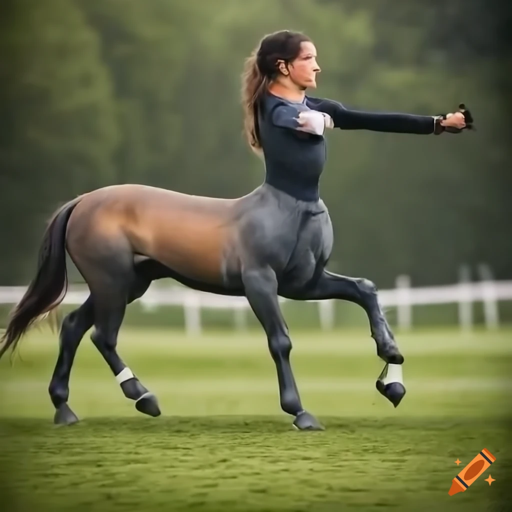Centaurs competing in equestrian events; many centaurs, cinematic ...