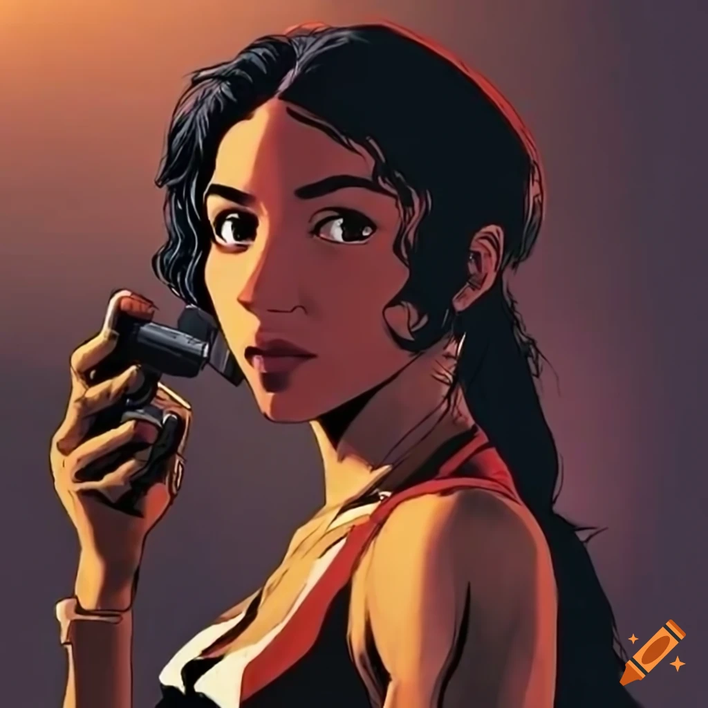 Latina combat medic in cowboy bebop universe