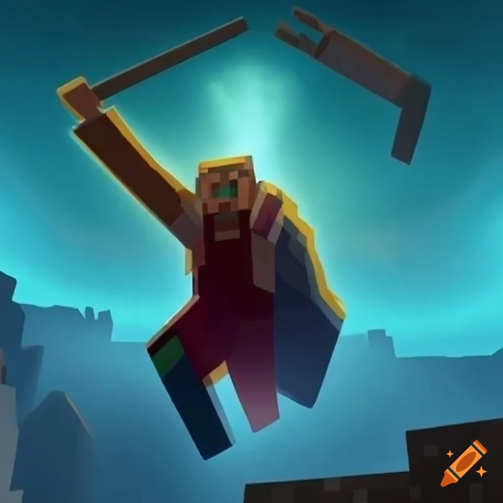 Minecraft airbending on Craiyon