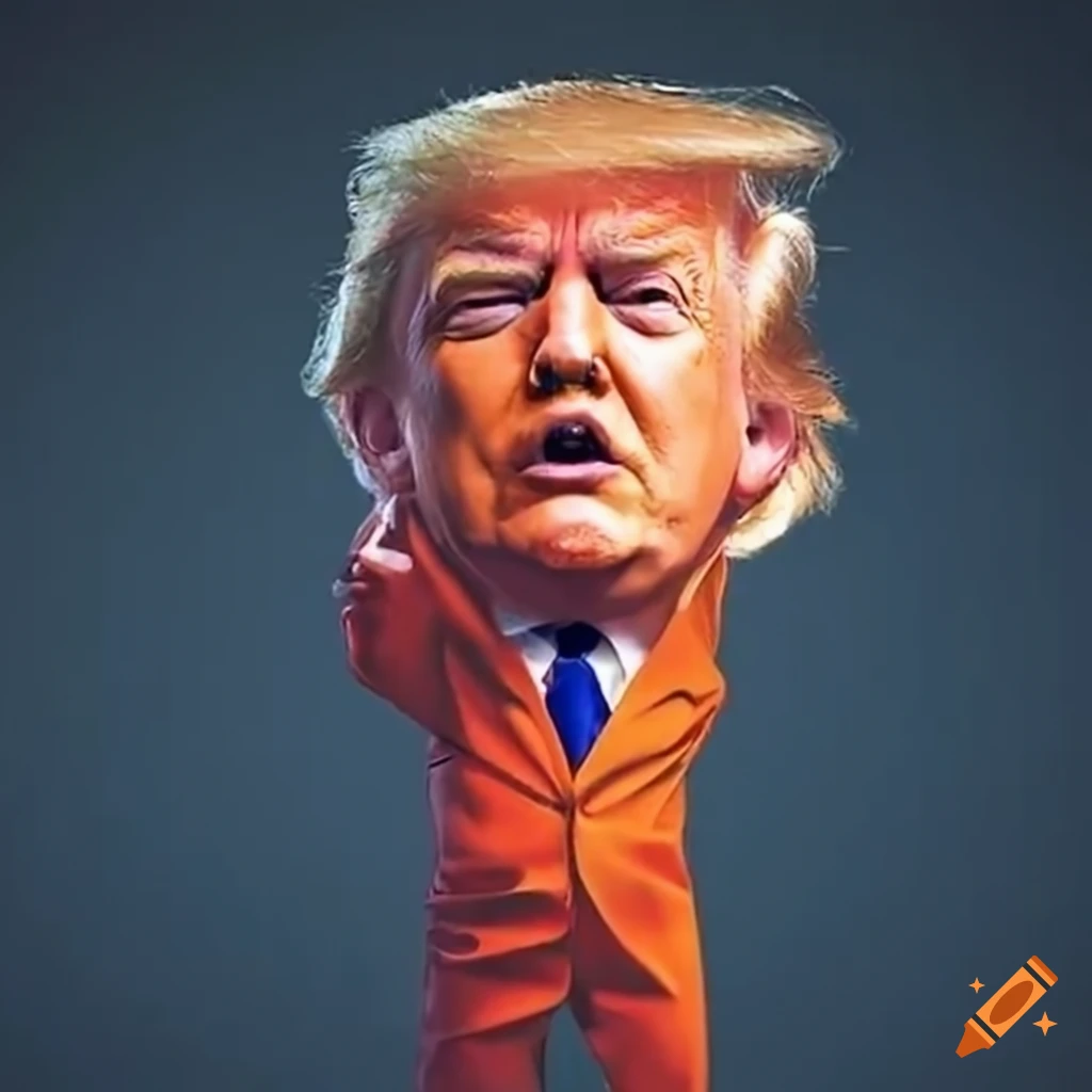 Donald Trump in an orange jumpsuit on Craiyon