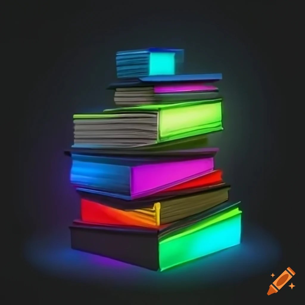 Rgb gaming stack of books