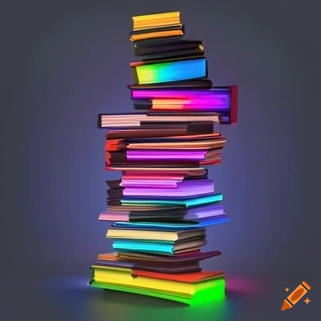 Rgb gaming stack of books