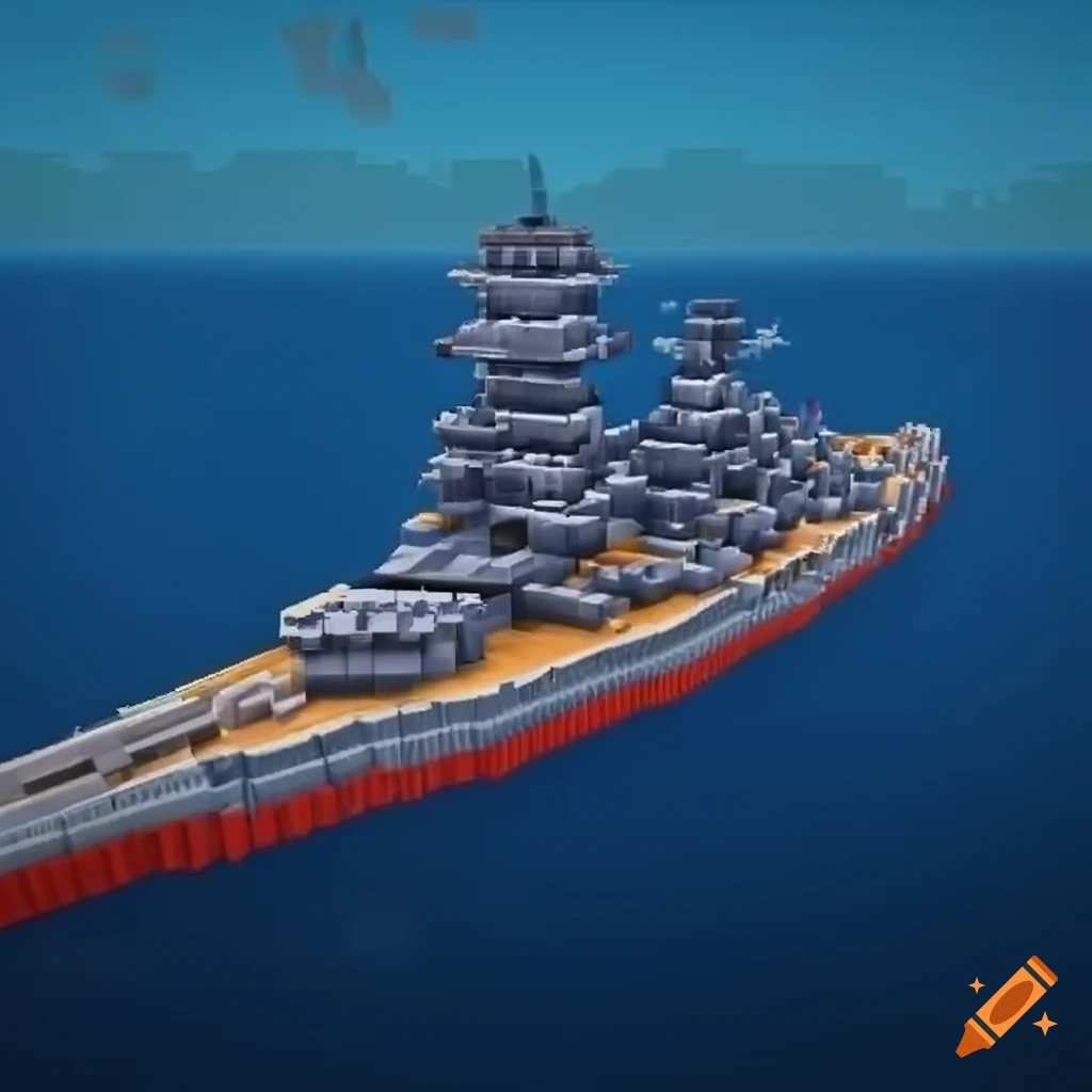 Minecraft battleship servers on Craiyon