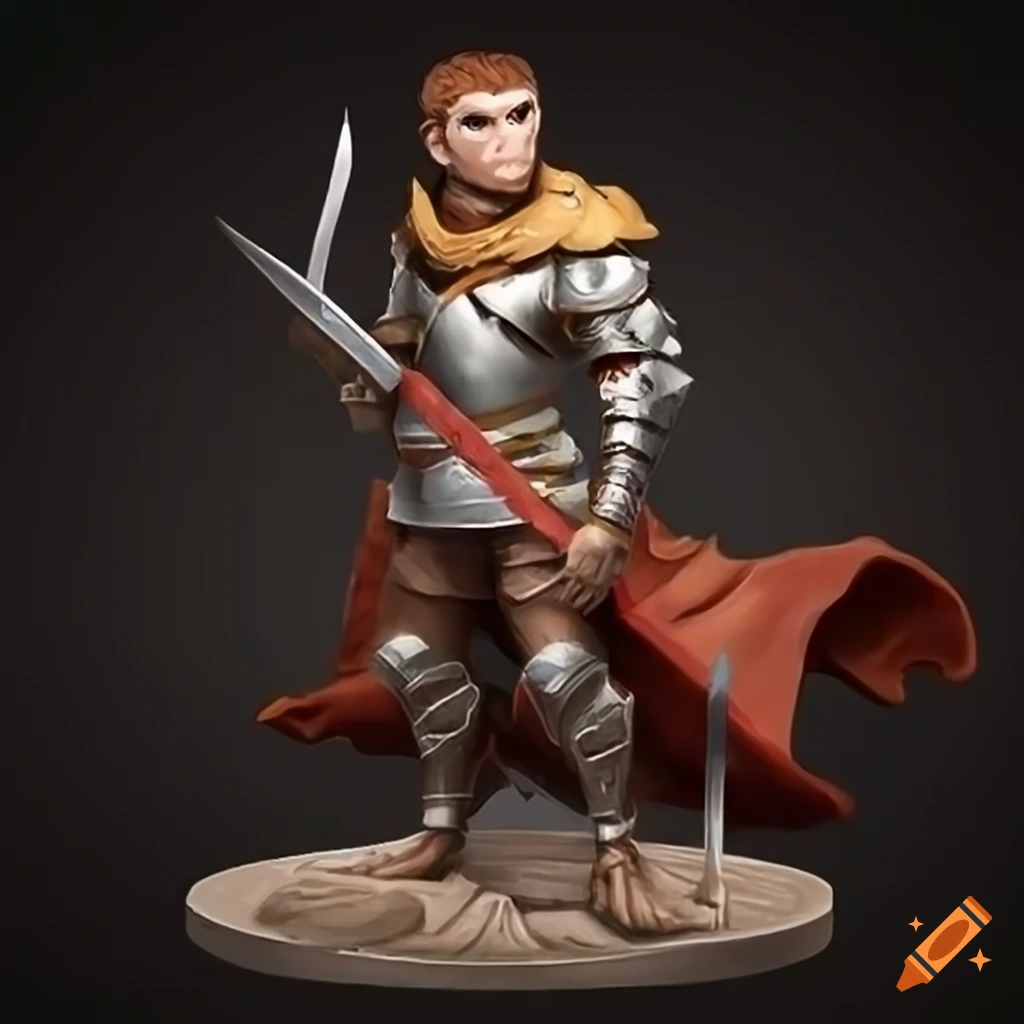 Male monkey knight swordman