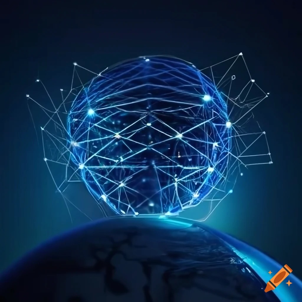 Network infrastructure forms on Craiyon