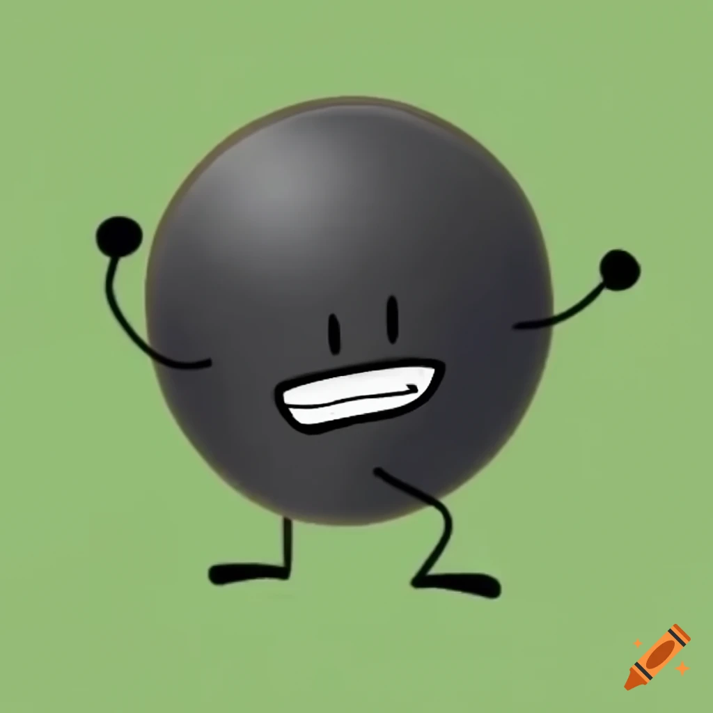 A circular contestant with black bfdi-like limbs competing in an ...