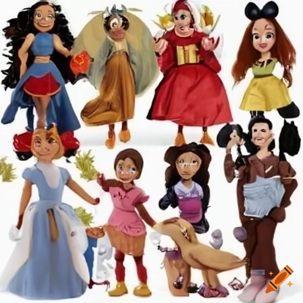 Interactive disney characters on Craiyon