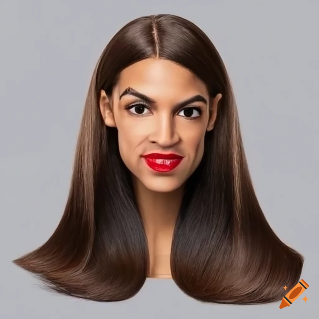 A realistic aoc styling head with beautiful long flowing hair displayed ...