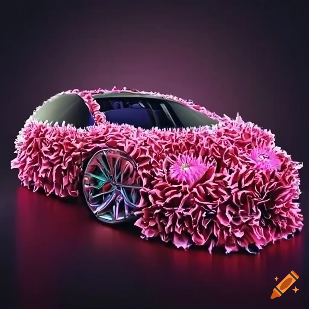 Creative Carnation Flowers made into a Realistic looking Futuristic ...