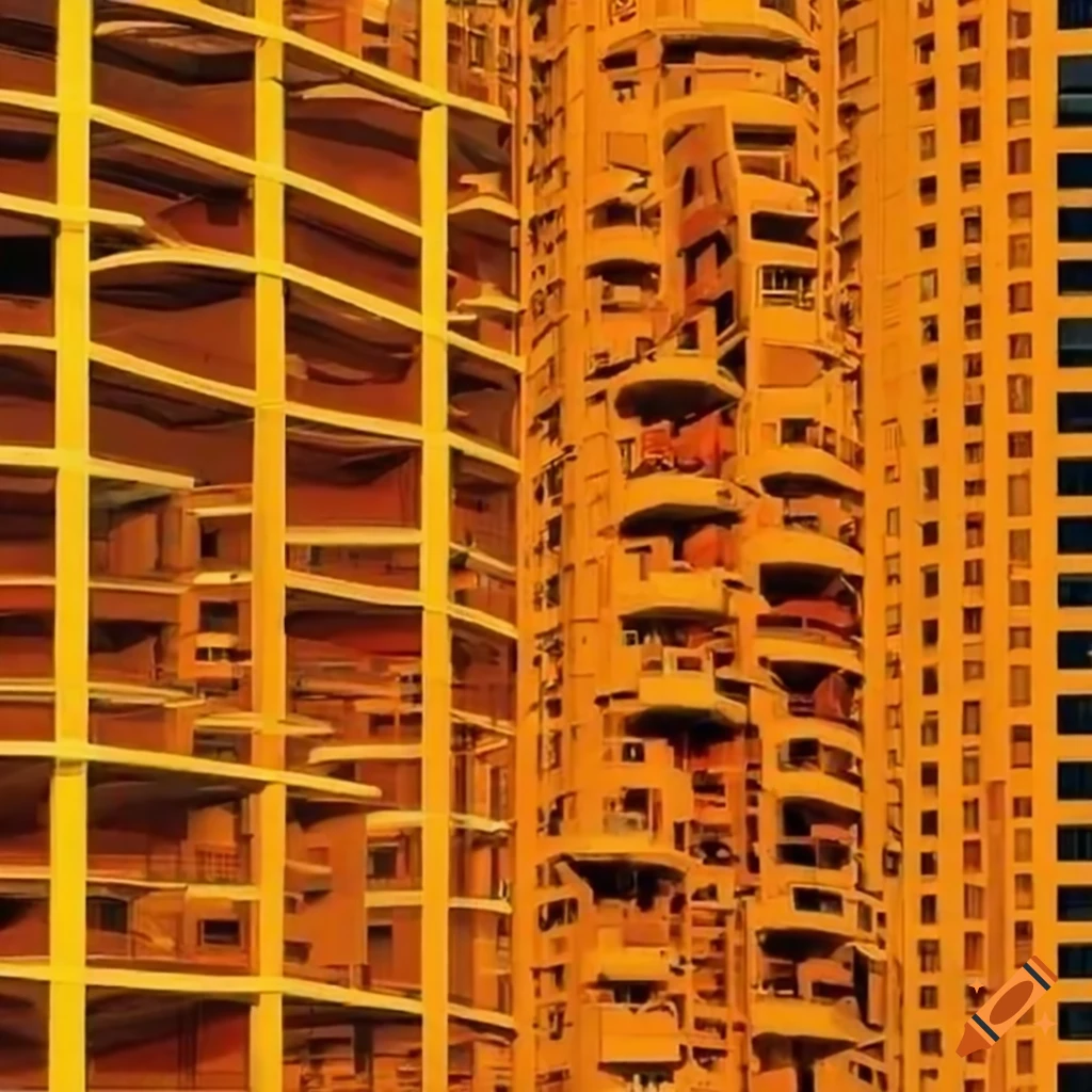 Surreal buildings made up of infinite lines on Craiyon