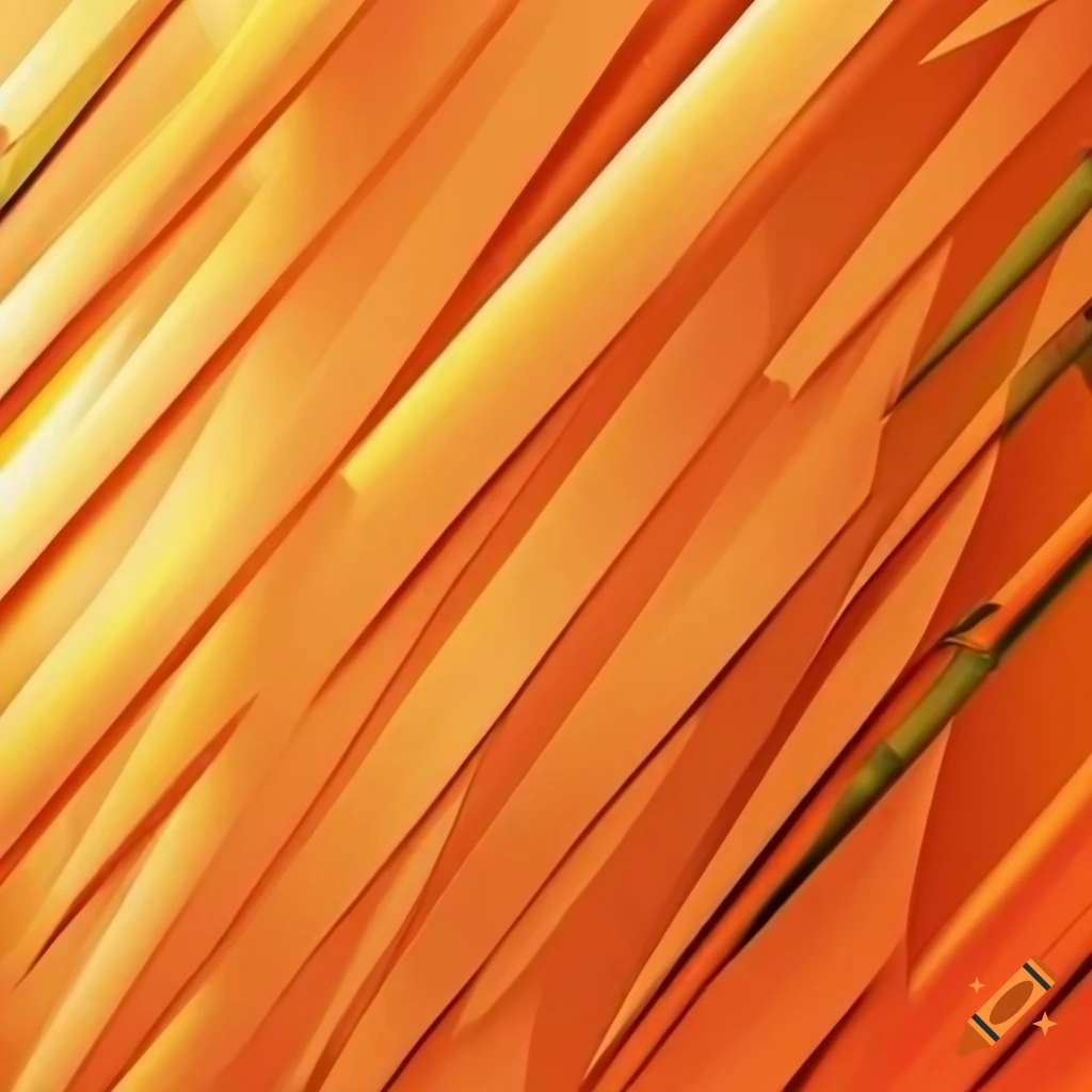 Abstract orange background with bamboo textures on Craiyon