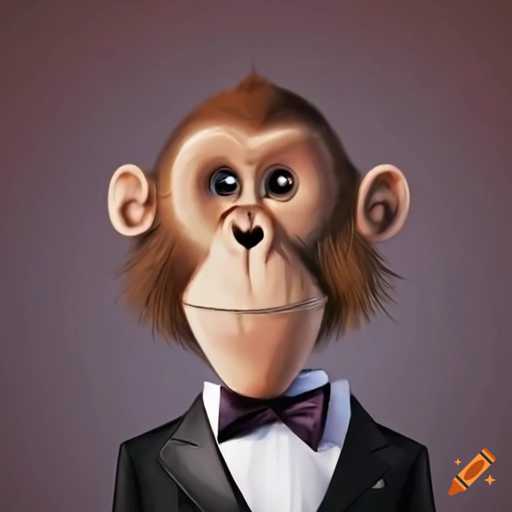 Christian monkey in a tuxedo