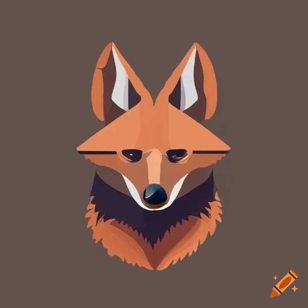 A minimalist logo of a maned wolf on Craiyon
