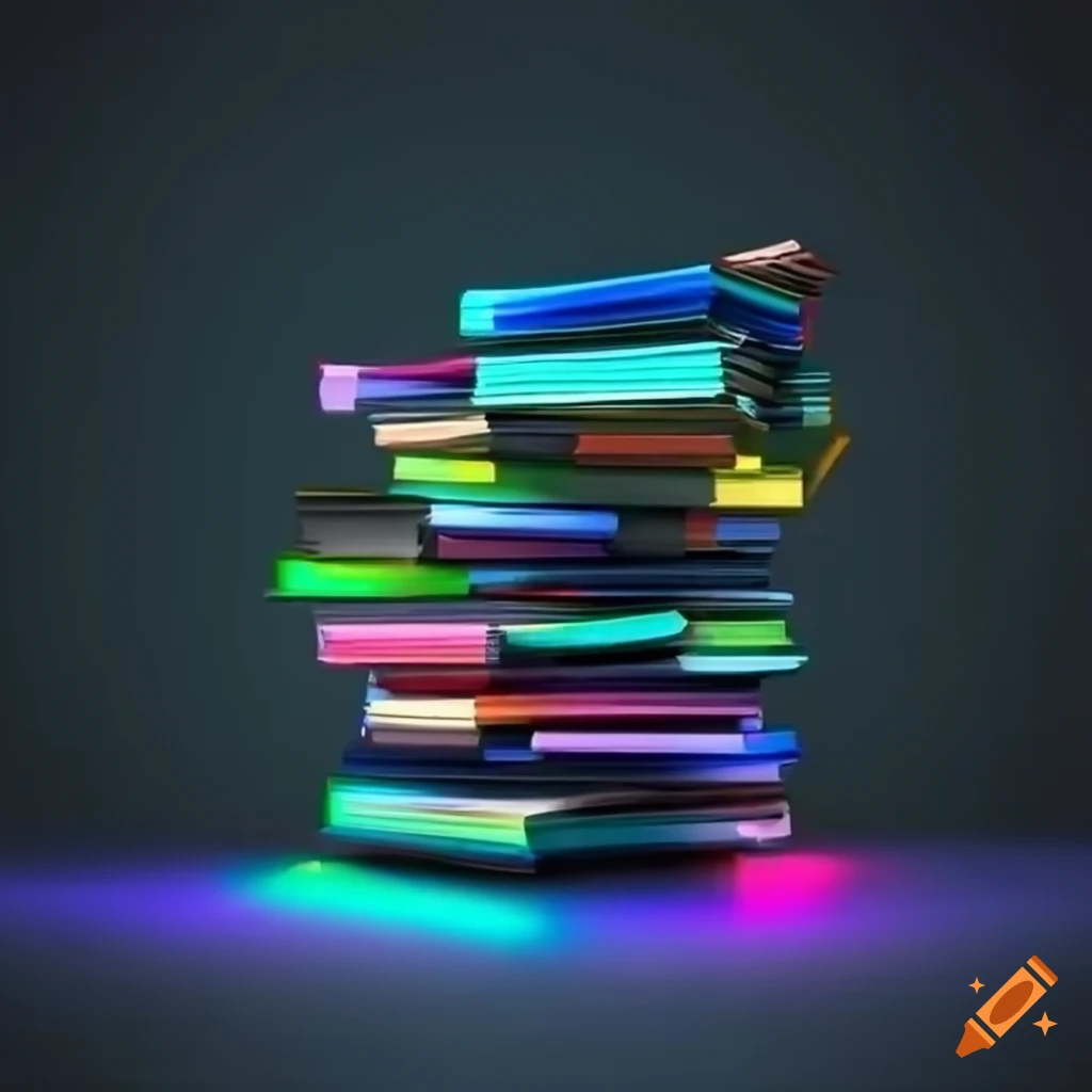 Rgb gaming stack of books