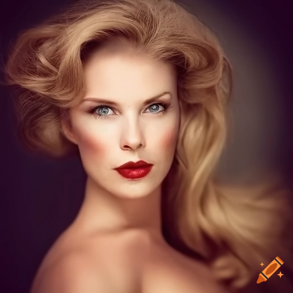 E.D. Donahey, closeup face, glamour portrait on Craiyon