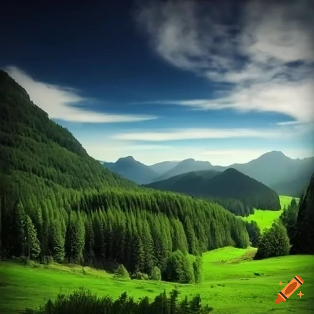 Stunning nature landscapes on Craiyon