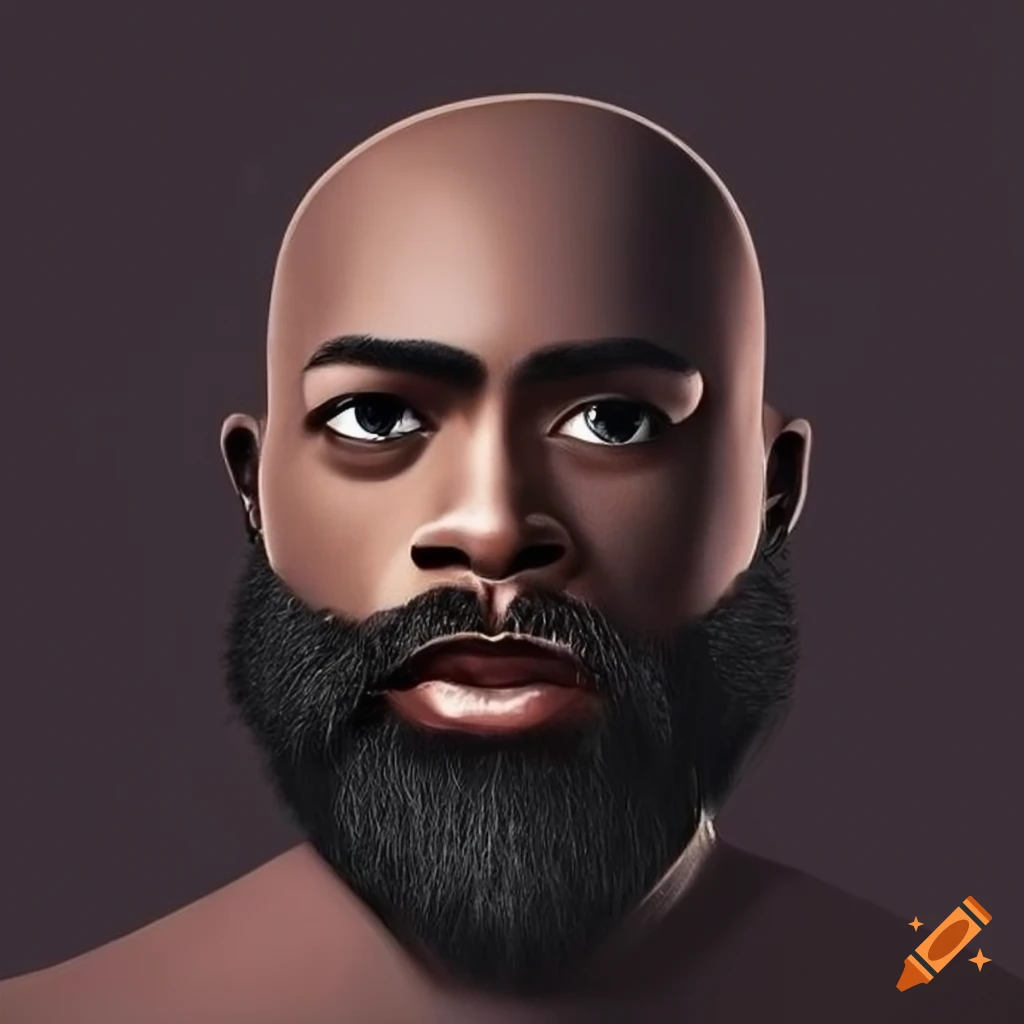 Black man with beard on Craiyon