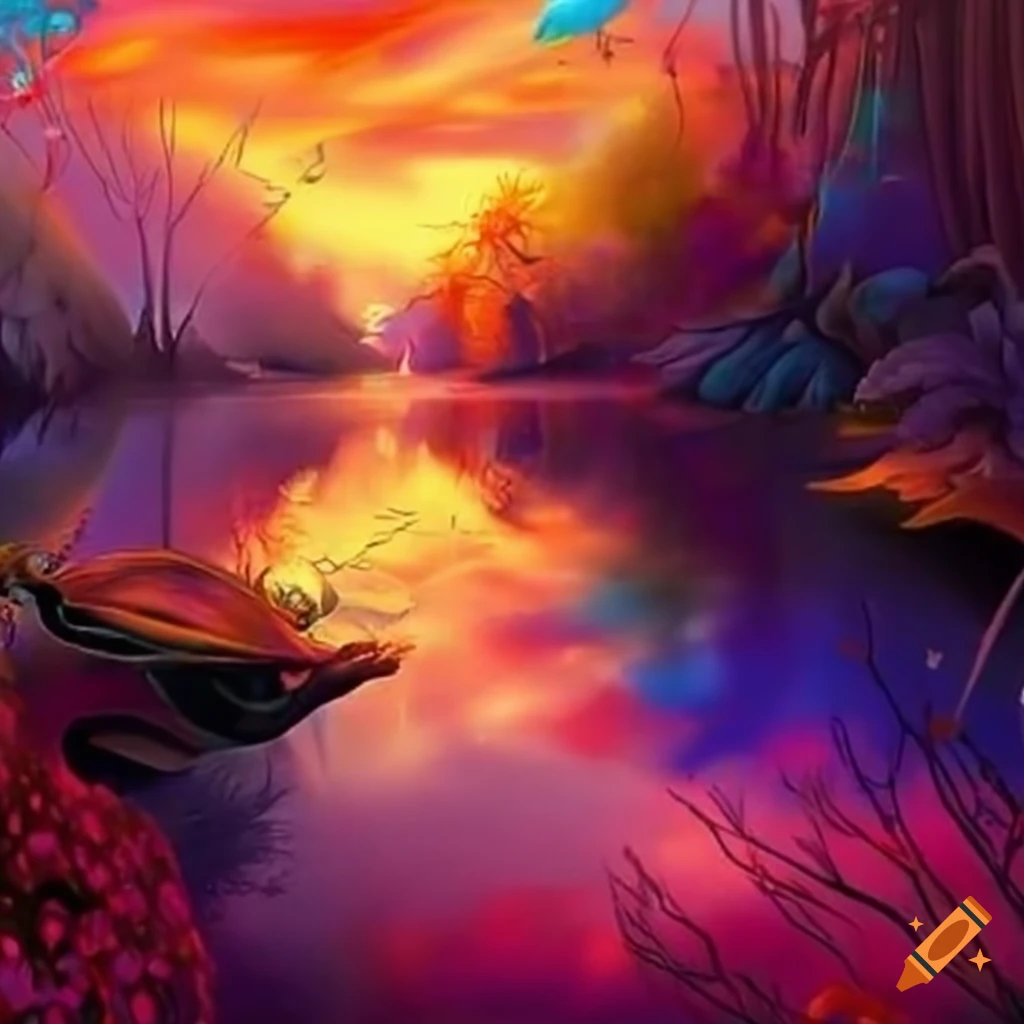 Captivating colors on Craiyon