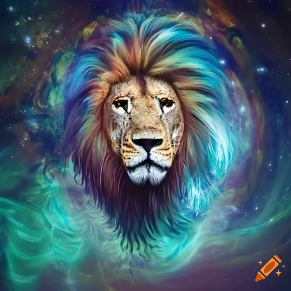 A spirit lion in space