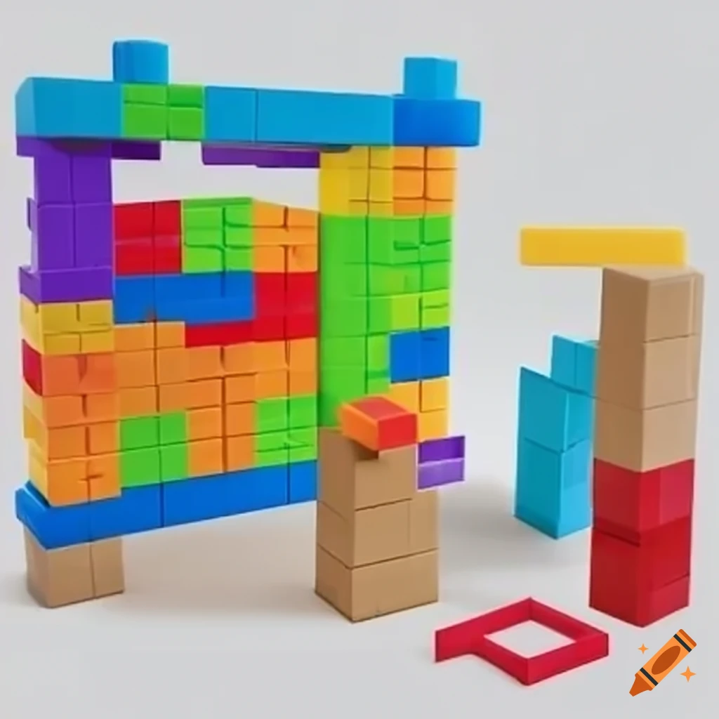 Block-building adventure game on Craiyon