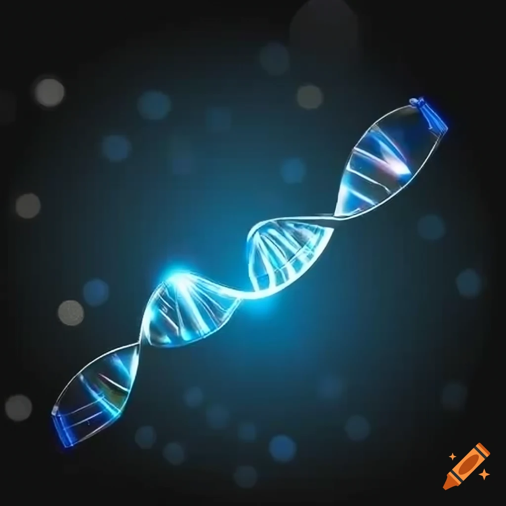 Logo representing the merger of dna and ai technologies