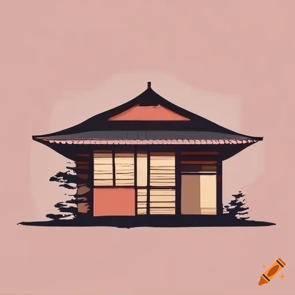 Modern japanese house on Craiyon