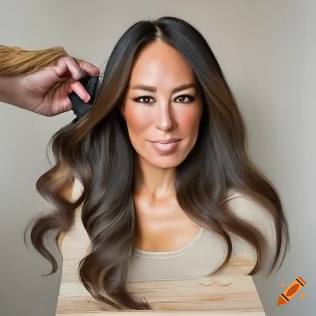 A very realistic and lifelike Joanna Gaines styling head with very long ...