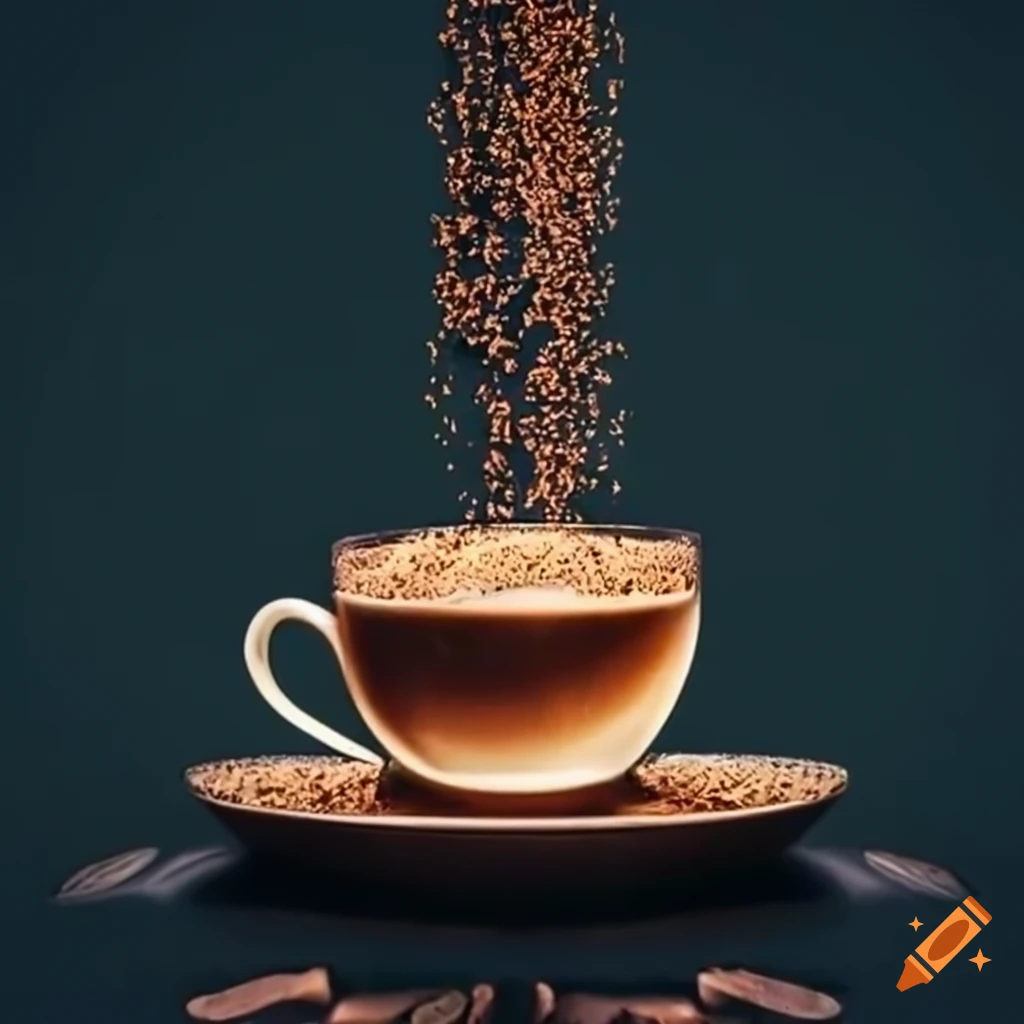 Epic coffee beans ground to and brewed into coffee in a mountain cabin ...