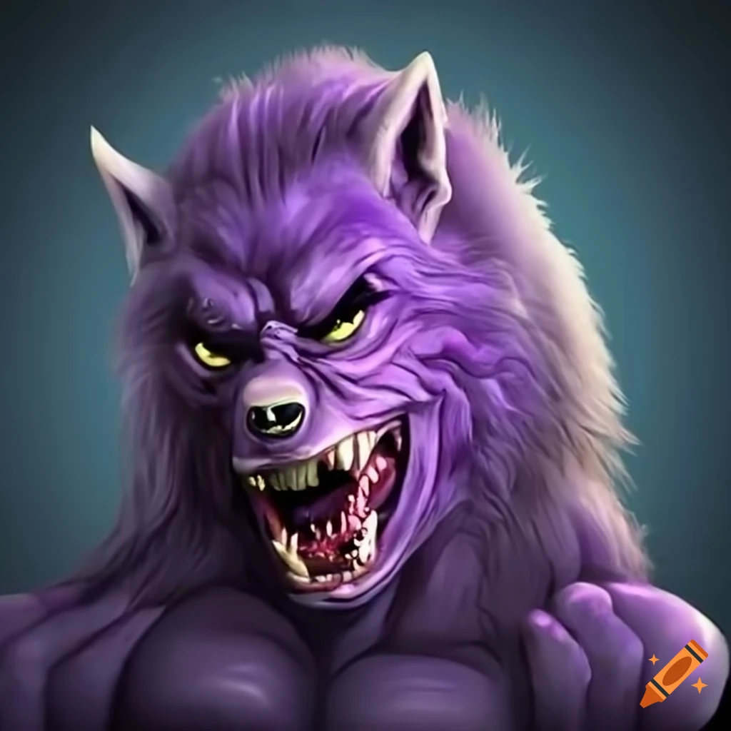 Blonde Female Bodybuilder Judy Greer as a Crazy Cursed Purple Werewolf ...