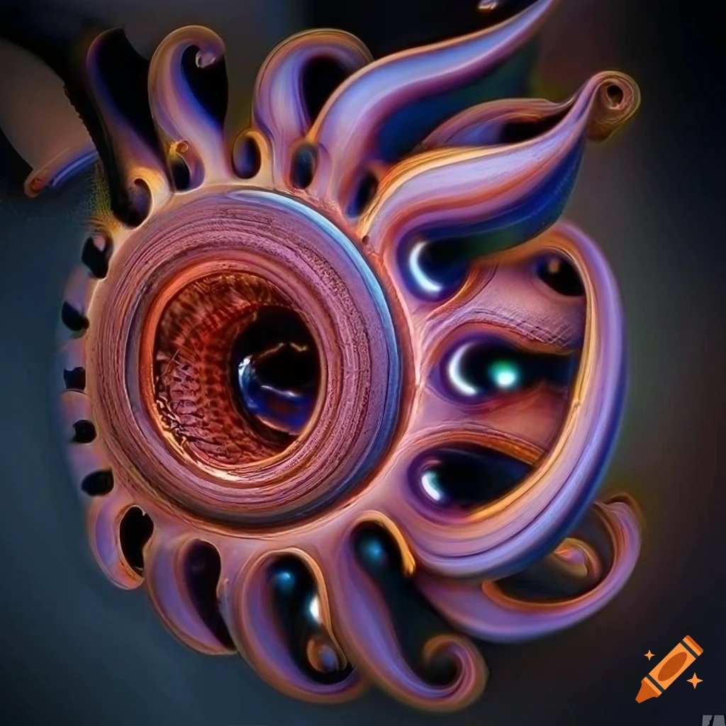 A stunning extraterrestrial being with alluring tentacles, smooth skin ...