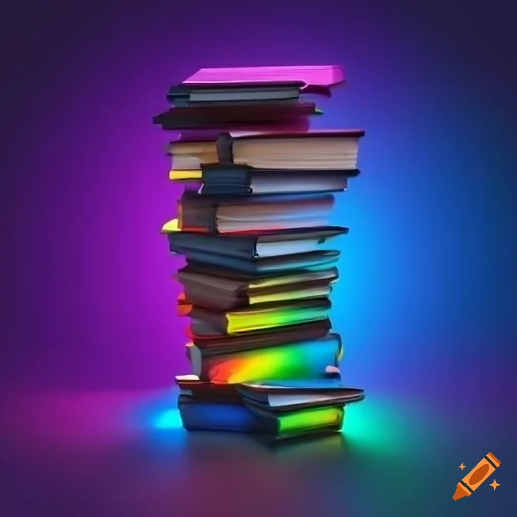 Rgb gaming stack of books