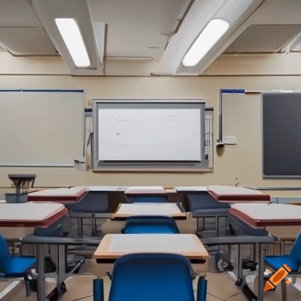 University smart classroom for active learning on Craiyon