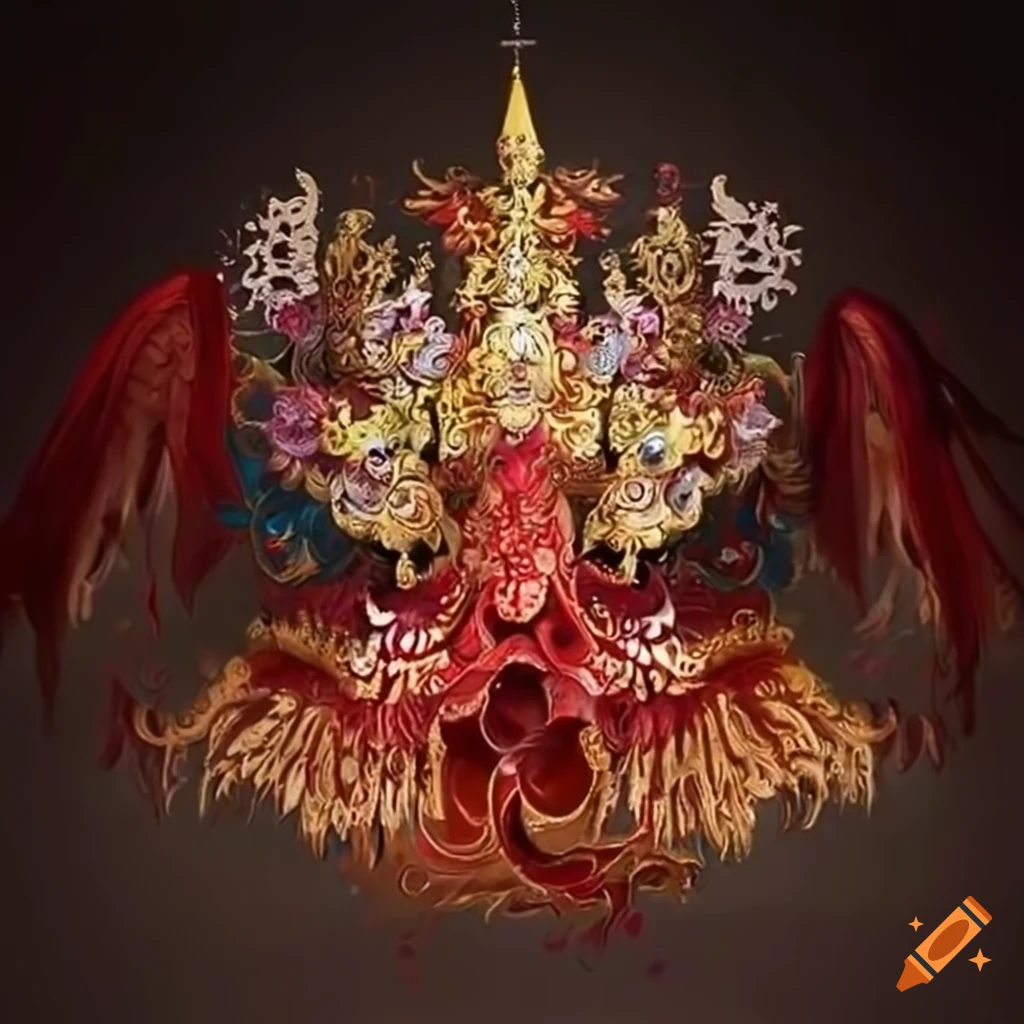 An enchanting mythical bird adorned in intricate chinese attire on Craiyon