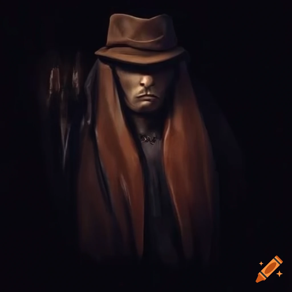 Epic, dark, neo-noir movie poster featuring a fish with legs wearing a ...